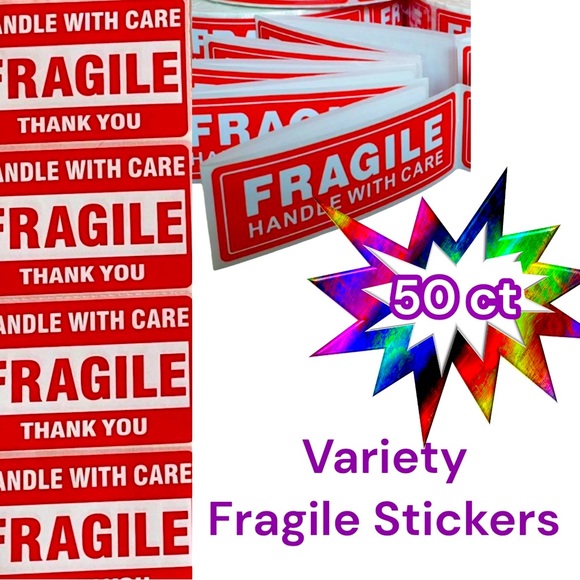 Design | 5 Fragile Shipping Stickers Shipping Labels Handle With Care ...